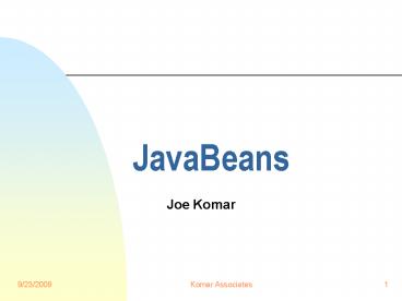 JavaBeans presentation | free to view