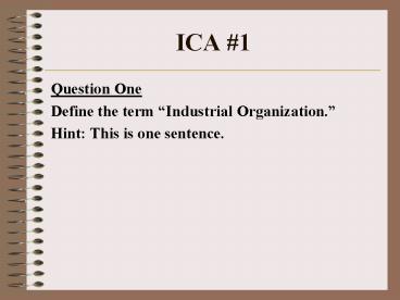 ICA presentation | free to view