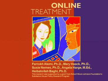 Farrokh Alemi, Ph.D., Mary Haack, Ph.D., Susie Nemes, Ph.D., Angela ...