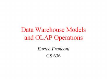 Data%20Warehouse%20Models%20and%20OLAP%20Operations presentation | free ...