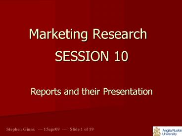 PPT – Marketing Research PowerPoint presentation | free to view - id ...