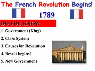 The French Revolution Begins presentation | free to view