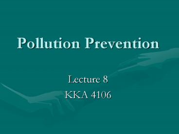 PPT – Pollution Prevention PowerPoint presentation | free to view - id ...