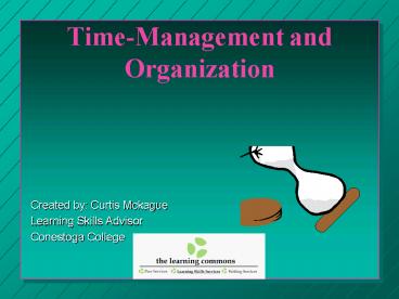 PPT – TimeManagement and Organization PowerPoint presentation | free to ...