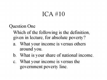 PPT – ICA PowerPoint presentation | free to view - id: a09c9-MjQ1Y