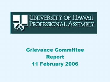 Grievance Committee presentation | free to view