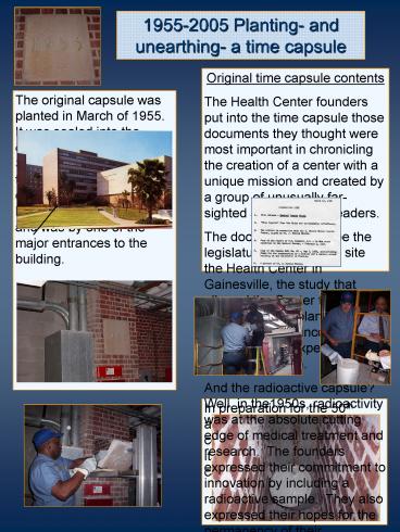 PPT – 19552005 Planting and unearthing a time capsule PowerPoint ...