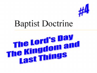 Baptist Doctrine presentation | free to download