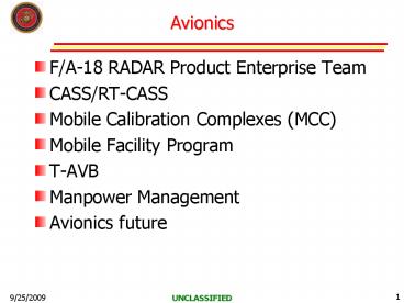 Avionics presentation | free to view