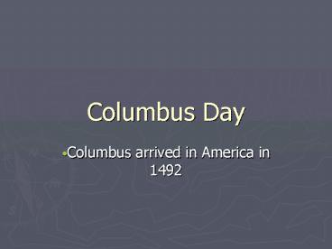 Columbus Day presentation | free to view