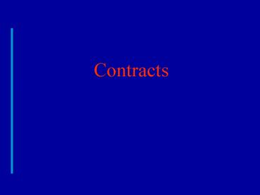 Contracts presentation | free to view