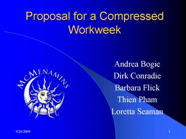 Proposal for a Compressed Workweek presentation | free to view