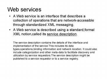 PPT – Web services PowerPoint presentation | free to view - id: a31e0-NDQ2Z