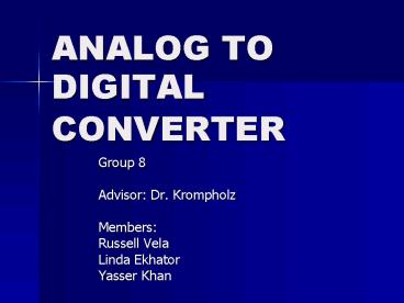 ANALOG TO DIGITAL CONVERTER presentation | free to view