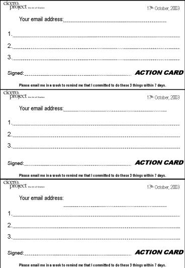 ACTION CARD presentation | free to view