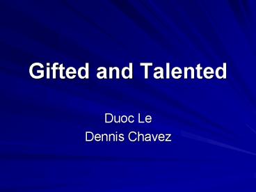 Gifted and Talented presentation | free to view