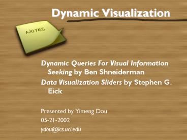 Dynamic Visualization presentation | free to download