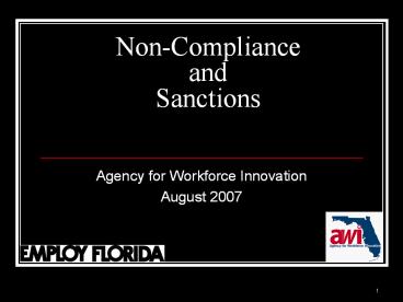 Non-Compliance and Sanctions presentation | free to download