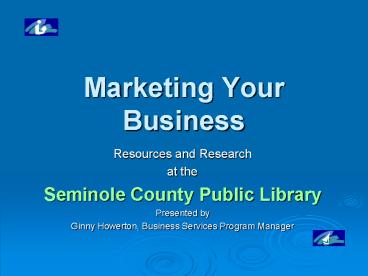 PPT – Marketing Your Business PowerPoint presentation | free to view ...
