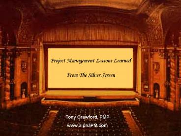 Project Management Lessons Learned presentation | free to view