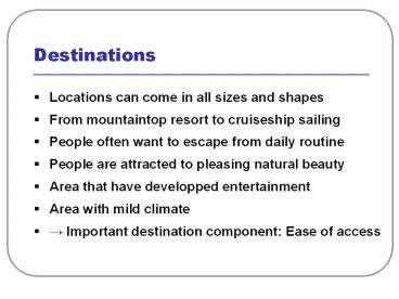 PPT – Destinations PowerPoint presentation | free to download - id ...