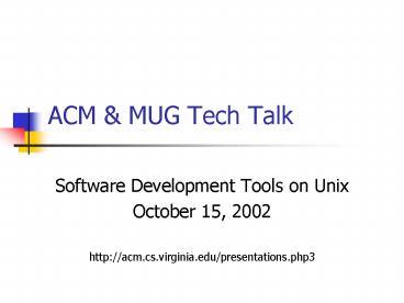 ACM presentation | free to download
