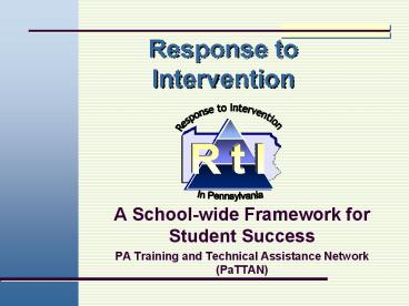 PPT – Response to Intervention PowerPoint presentation | free to view ...