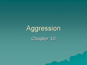 Aggression presentation | free to view