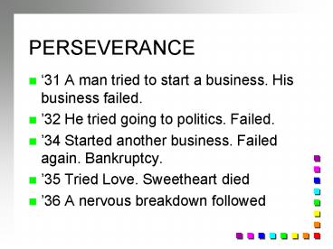 PERSEVERANCE presentation | free to view