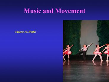 Music and Movement presentation | free to view