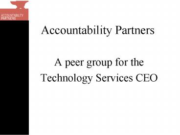 PPT – Accountability Partners PowerPoint presentation | free to view ...