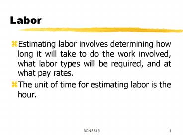 PPT – Labor PowerPoint presentation | free to view - id: a7508-NmJjZ