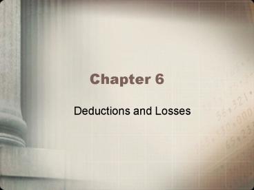 Deductions and Losses presentation | free to view