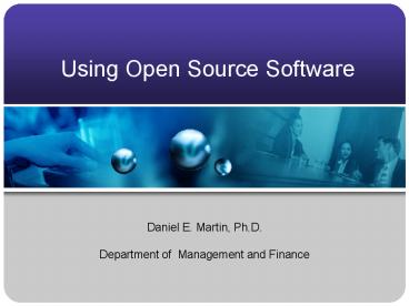 Using Open Source Software presentation | free to view