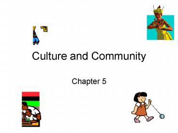 Culture and Community presentation | free to view