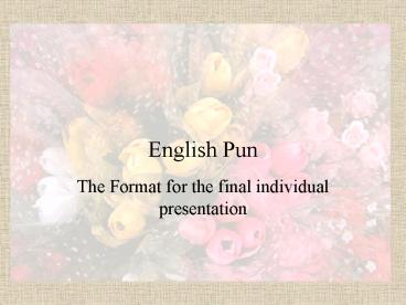 English Pun presentation | free to view