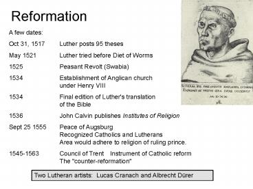 PPT – Reformation PowerPoint presentation | free to view - id: a8b7b-OTAyY