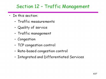 PPT – Section 12 Traffic Management PowerPoint presentation | free to ...