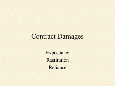 PPT – Contract Damages PowerPoint presentation | free to view - id ...