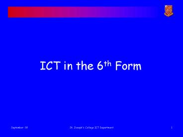 PPT – ICT in the 6th Form PowerPoint presentation | free to view - id ...