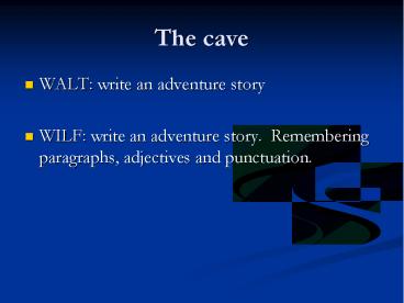 The cave presentation | free to download