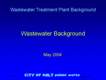 PPT – Wastewater Background PowerPoint presentation | free to view - id ...