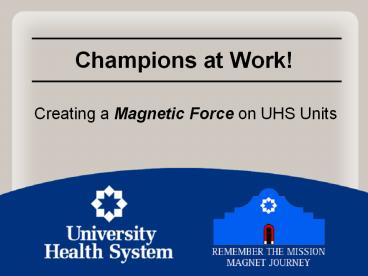 PPT – Champions at Work! PowerPoint presentation | free to view - id ...