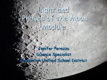 Light and Phases of the Moon Module presentation | free to view