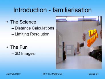 PPT – Introduction familiarisation PowerPoint presentation | free to ...