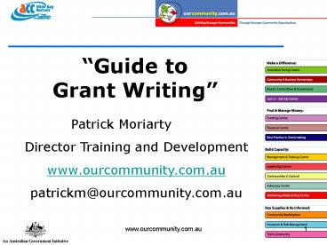 PPT – Guide to Grant Writing PowerPoint presentation | free to view ...