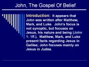 PPT – THE GOSPEL OF JOHN PowerPoint presentation | free to download ...