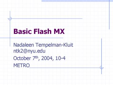 Basic Flash MX presentation | free to view