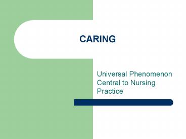 CARING presentation | free to view