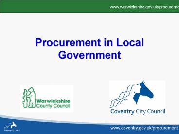 PPT – Procurement in Local Government PowerPoint presentation | free to ...